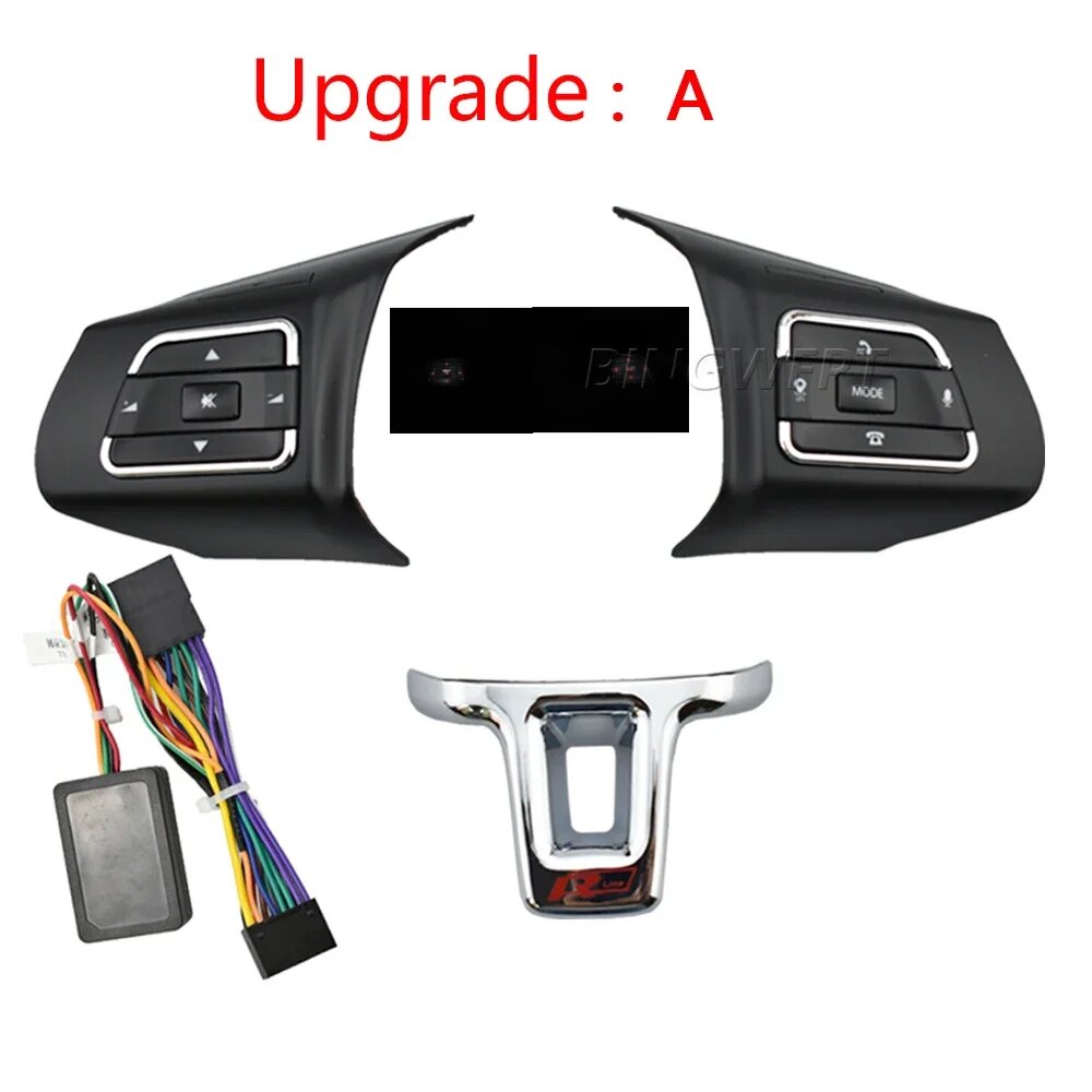 Для VW MK6 Jetta Polo Passat Bora Sagitar Golf 2010-2012 Кнопка переключения на руле Концентраторы Кнопка громкости Аудиопереключатель Телефон GPS Style A Upgrade