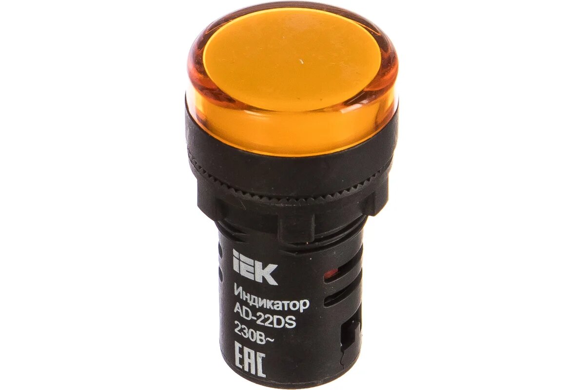 Лампа светосигнальная AD22DS(LED)матрица d=22мм желтый 230В IEK