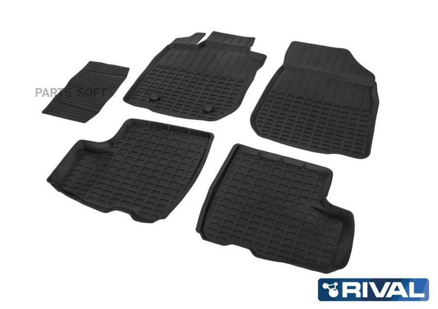 RIVAL 66003002 (Rival) Полиуритановые коврики салона Lada Largus 5 мест ()