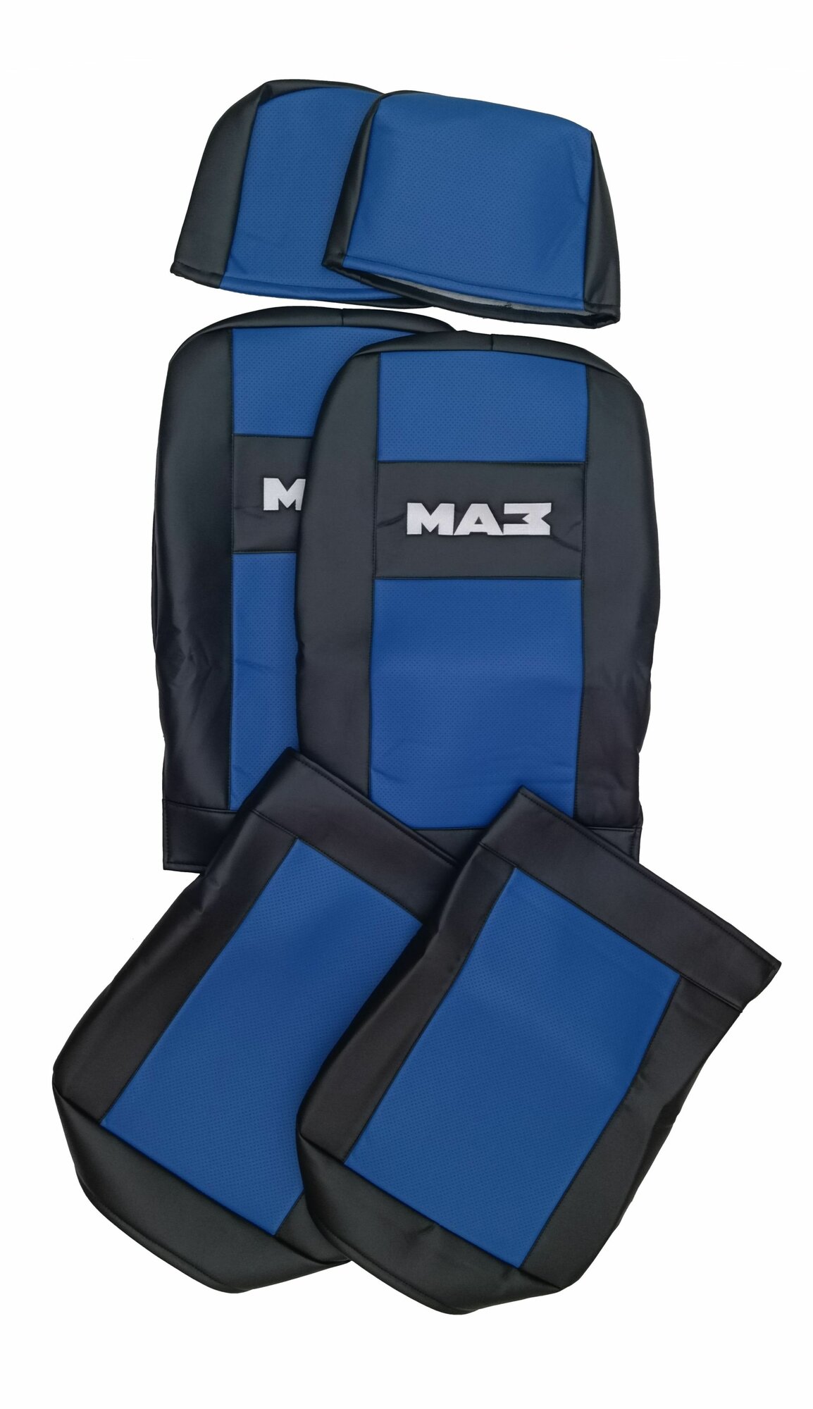 Чехлы на сиденья для Маз (евро) ЭКО кожа (синий) (15460)