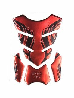 Наклейка мототор 22х15см, для топливного бака мотоцикла, красная