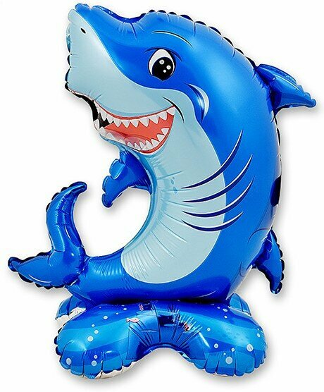 Шар 3D (21'/53 см) Фигура на подставке, Акула, 1 шт. в уп.