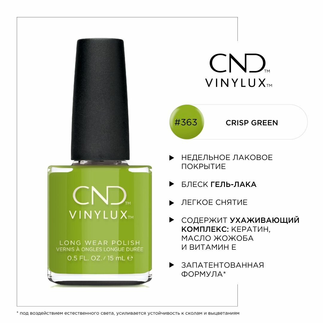Недельное покрытие CND Vinylux #363 Crisp Green