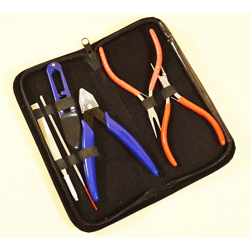 Набор 6 предметов в портмоне, бокорезы, круглогубцы, узкогубцы, SONA