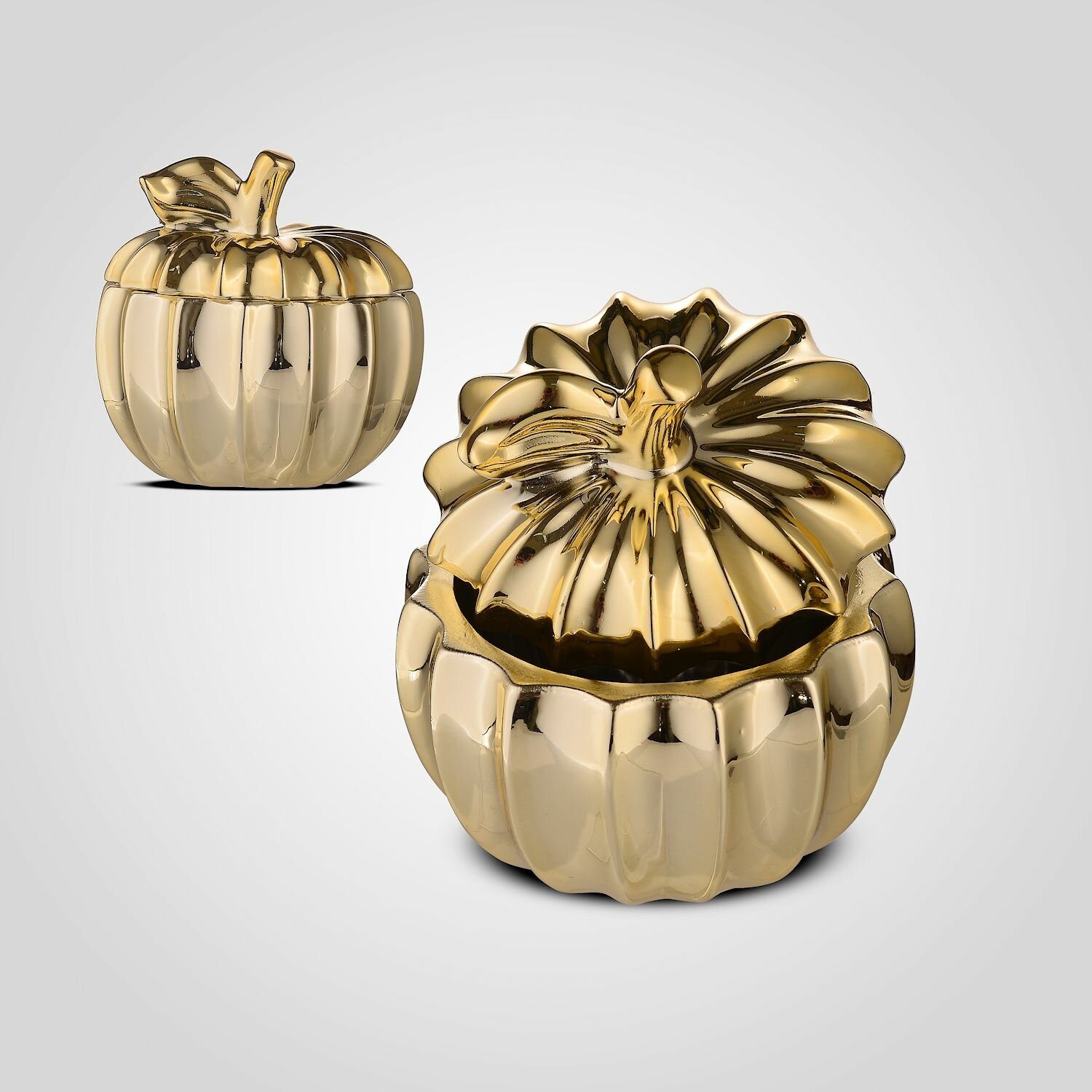 Декоративная керамическая банка "Тыква" 13х13х14 см