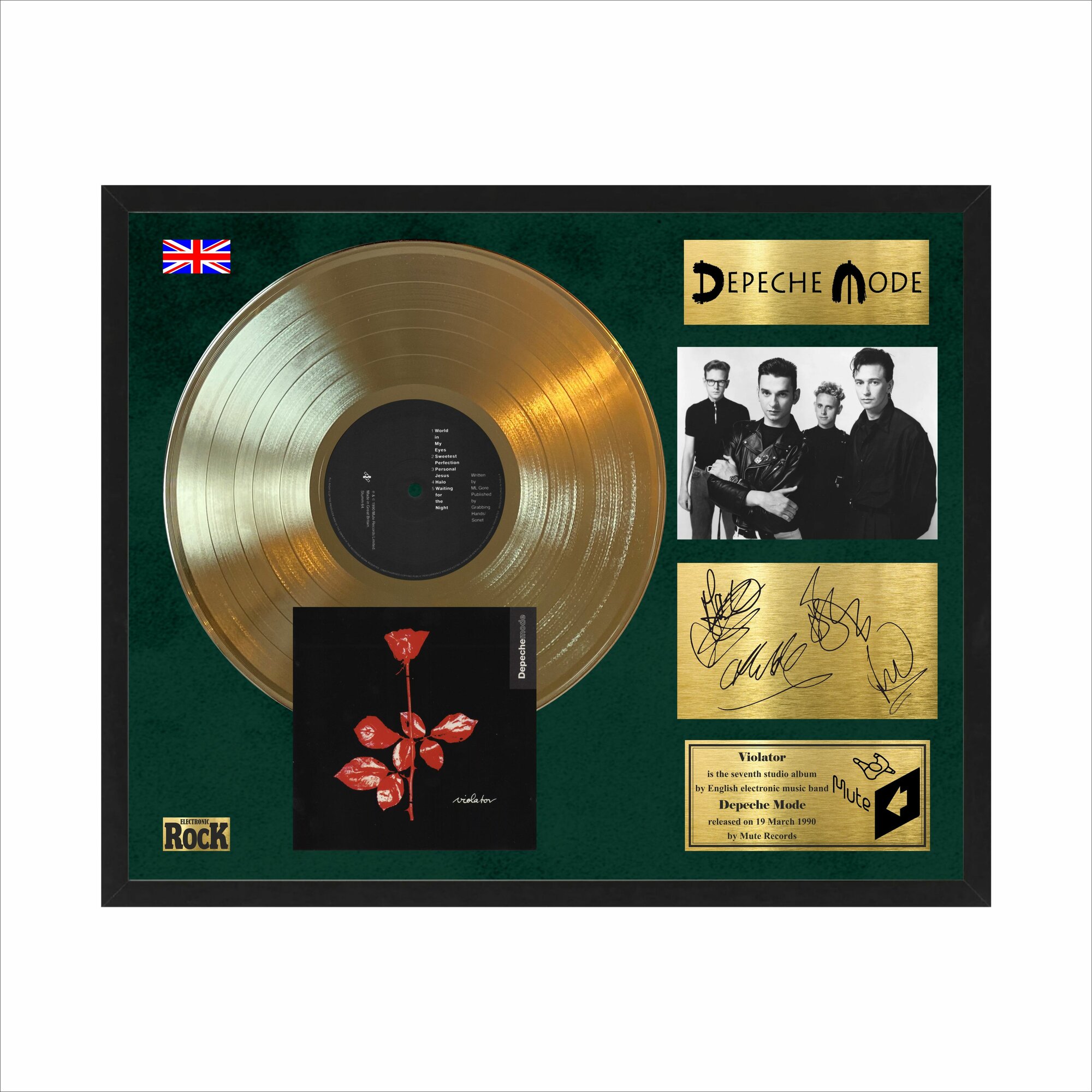 Картина с золотым диском Depeche Mode