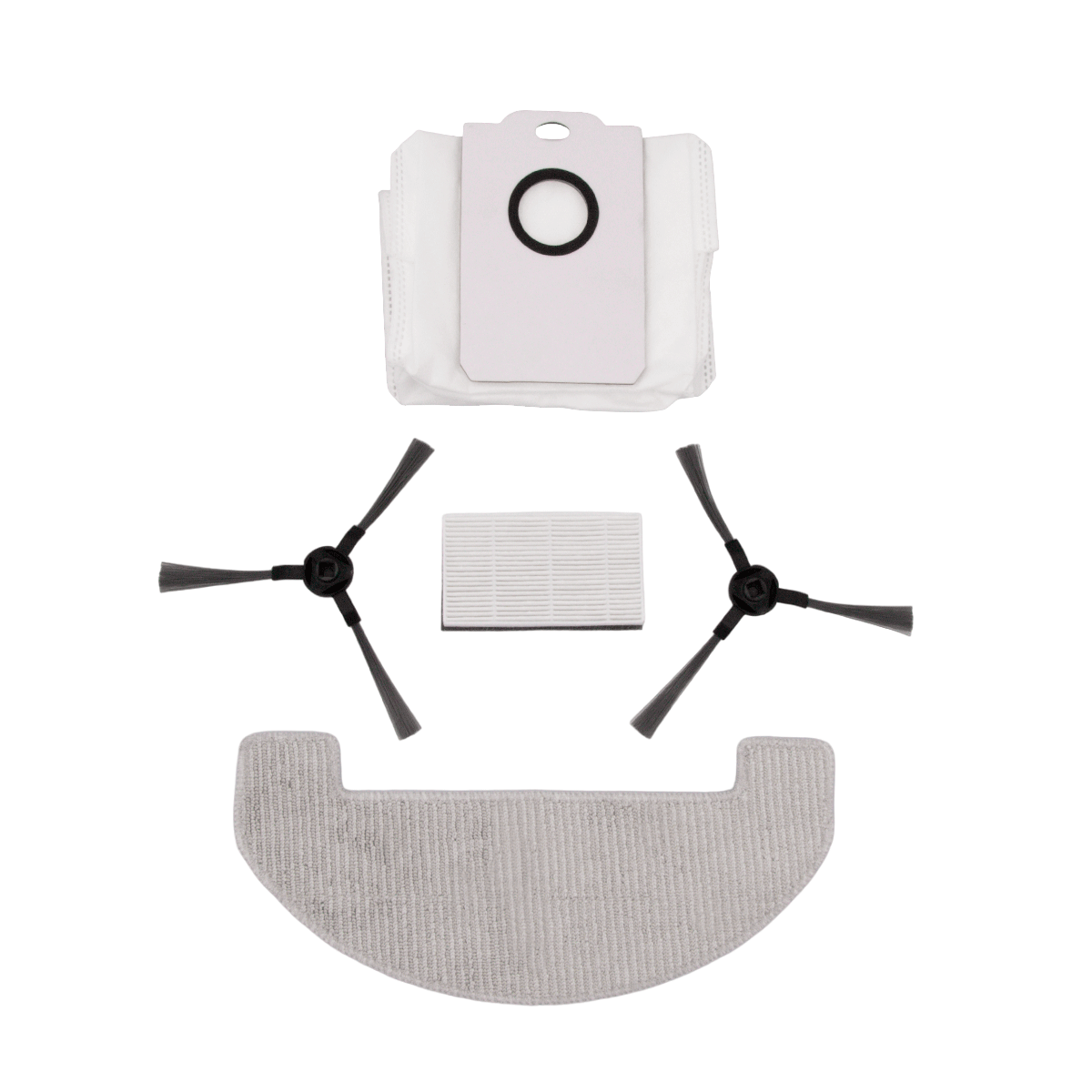 Набор аксессуаров Atvel (HEPA фильтр, 2 боковые щётки, мешок, салфетка для пола) для робота пылесоса R80 Base