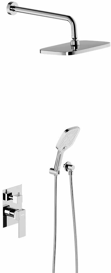Душевой комплект Damixa Gala 953520000 со смесителем, 300x210 мм, хром