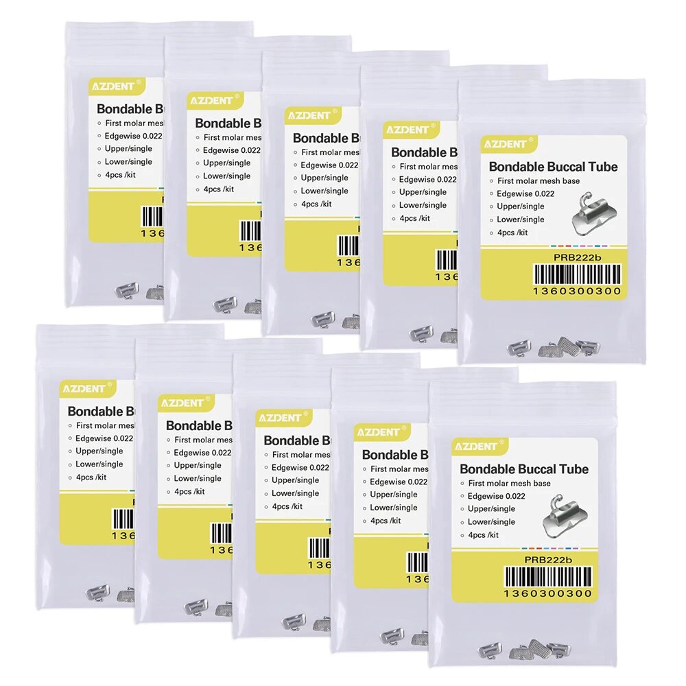 AZDENT Ортодонтические щечные трубки Roth MBT Edgewise 0,022/0,018 1st Edgewise 0.022