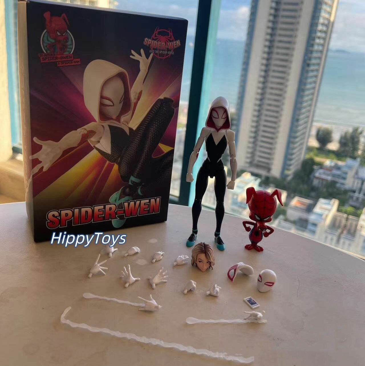 Человек паук/Фигурка Spider-Gwen & Spider Ham, подвижные фигурки,15 см