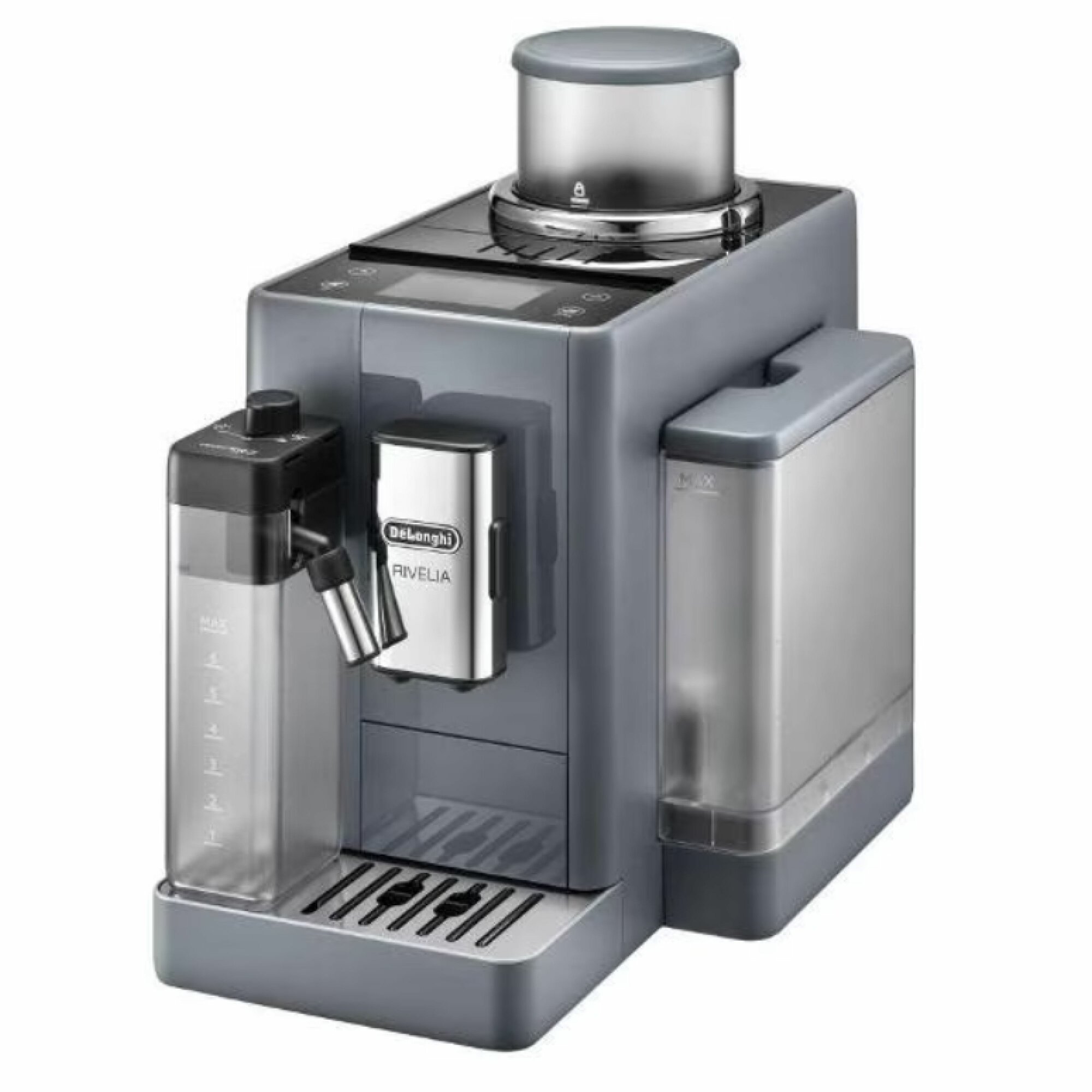 Кофемашина De'Longhi Rivelia EXAM440.55. G, сенсорное управление, серая