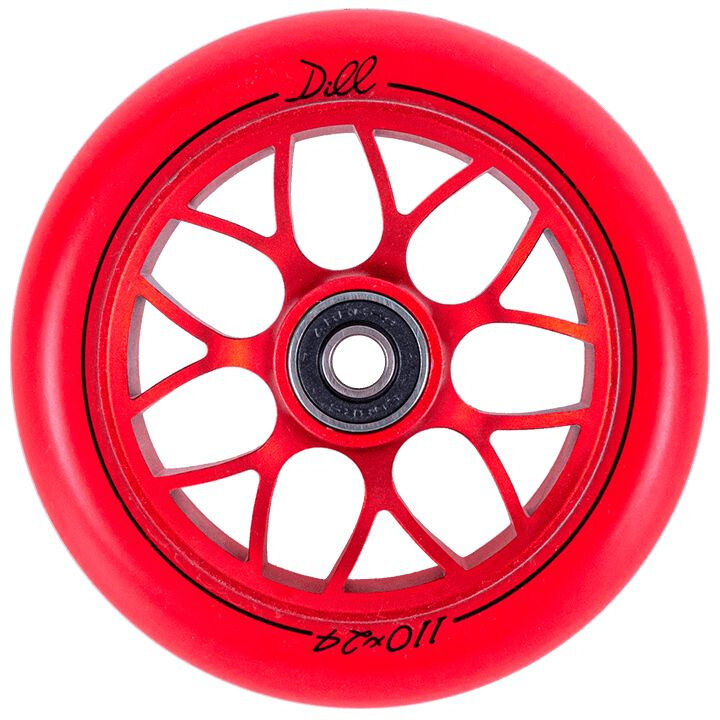 Колесо для самоката X-Treme 110мм Dill, Цвет красный