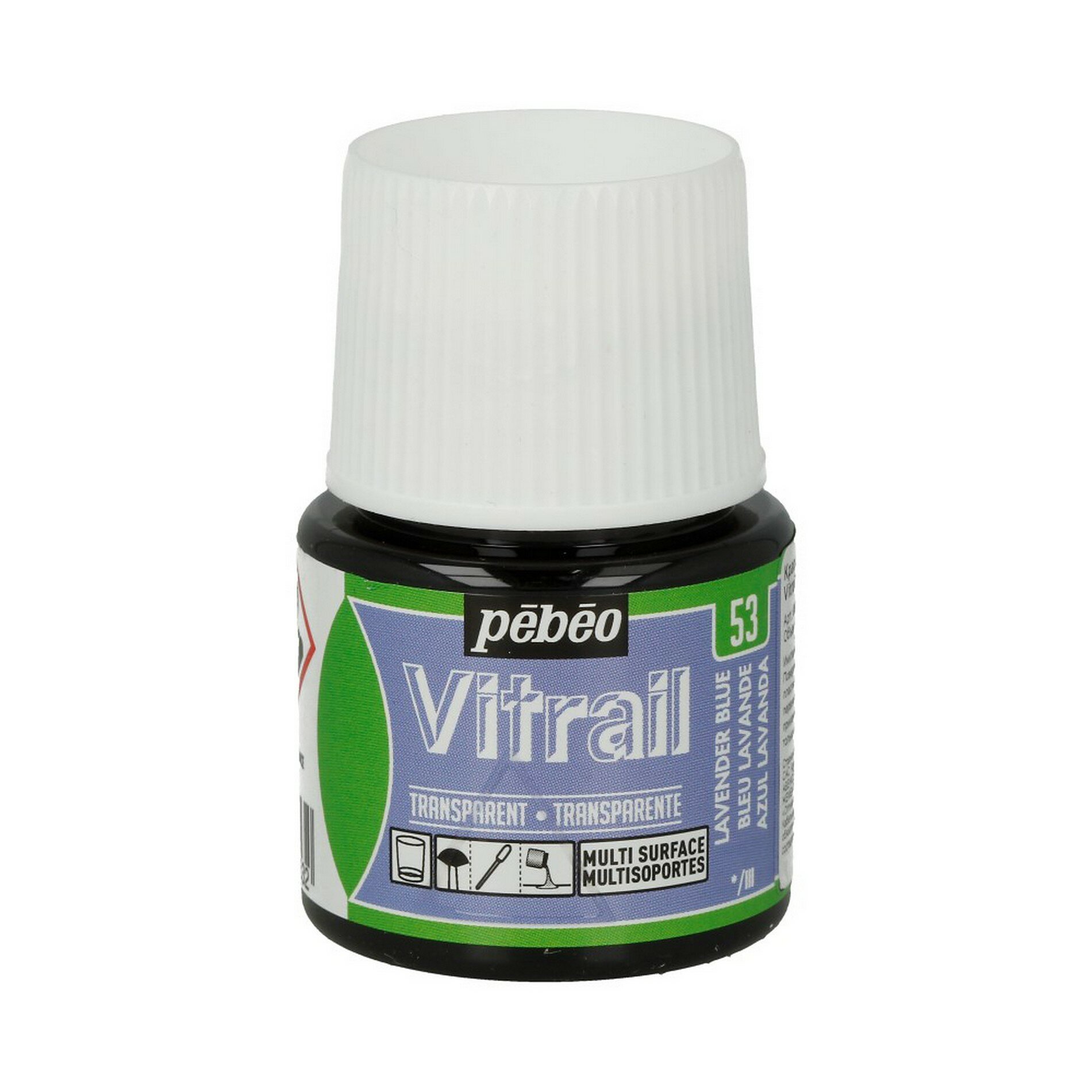 Краска для стекла и металла Vitrail лаковая прозрачная 45 мл, цв. лавандовый