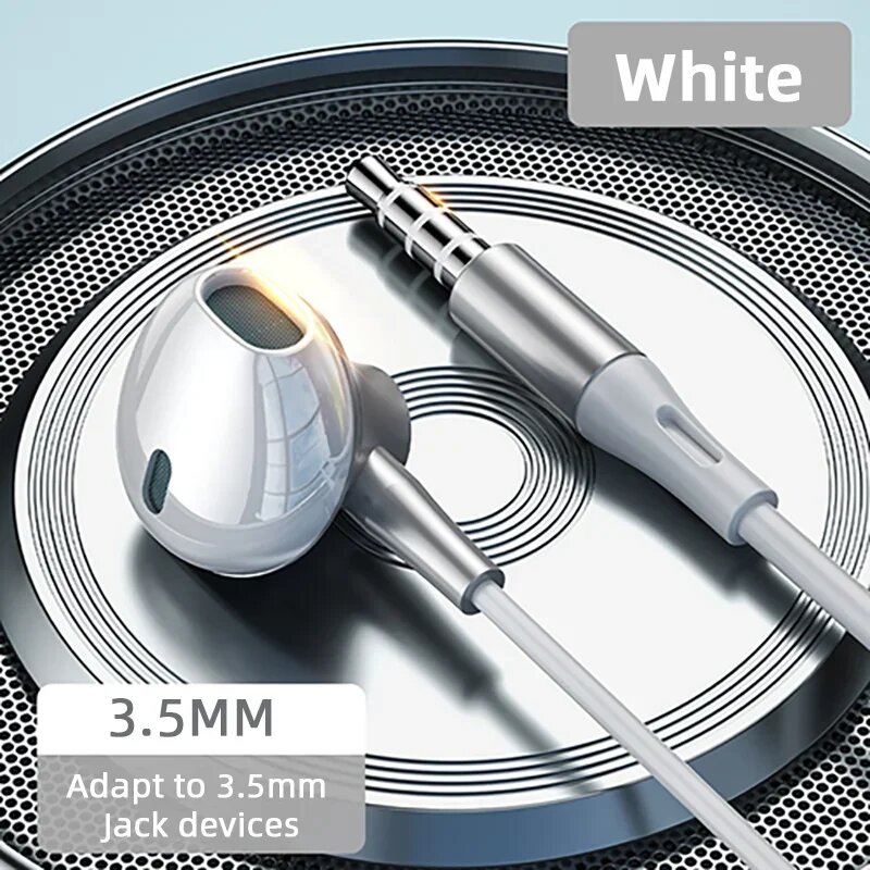 Наушники Samsung HiFi Bass проводные для Galaxy S25 S24 S23 S22 Ultra White 3.5mm