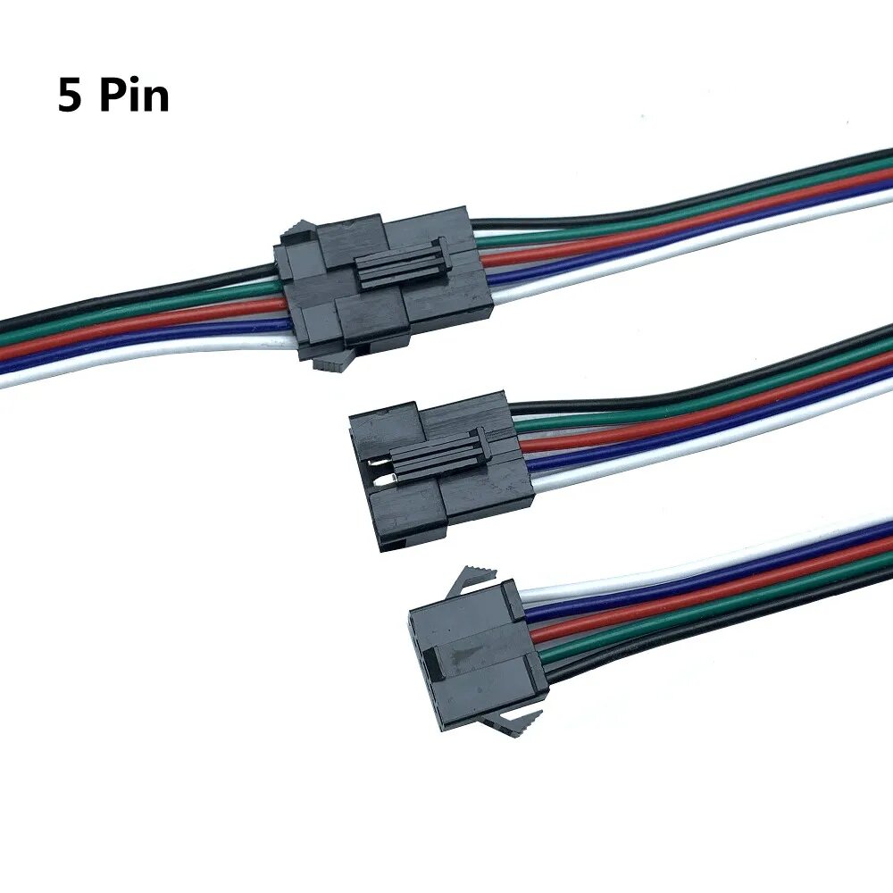 HERULED разъем SM JST 2/3/4/5 пин светодиодный кабель-удлинитель 10 Pairs, 5pin