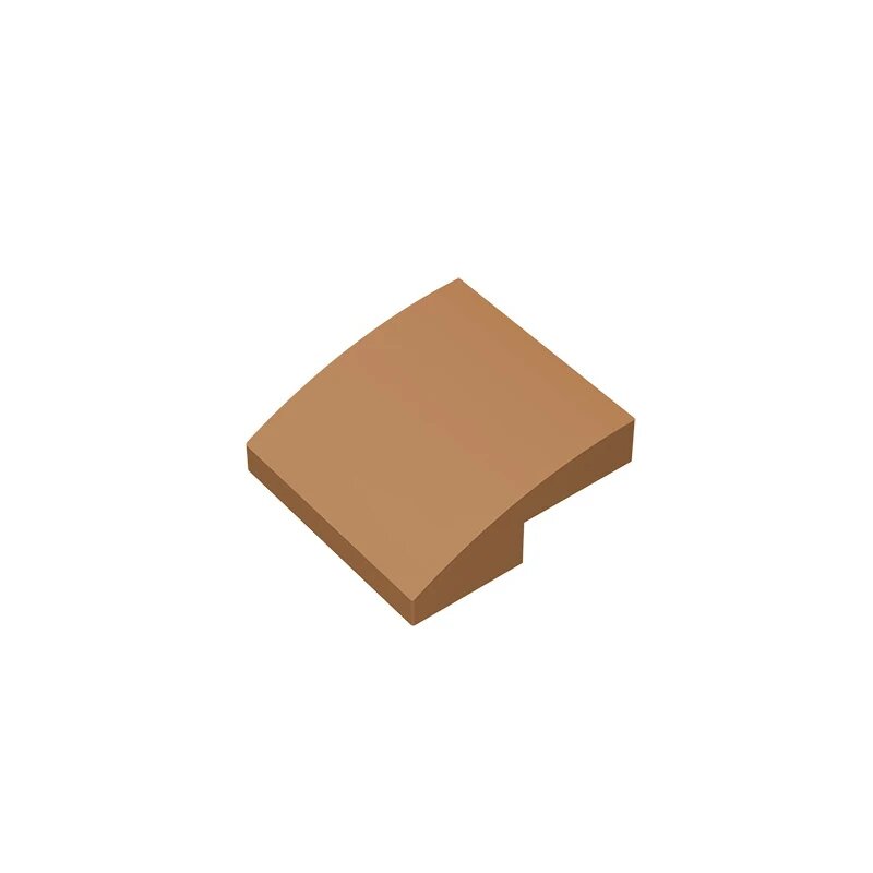 Детский конструктор gobricks изогнутый блок Коричневый 084
