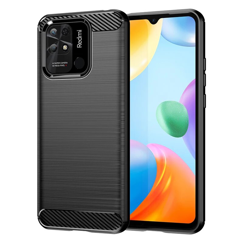 Для Xiaomi POCO C40 Чехол для POCO C40 X4 M4 Pro F4 M3 X3 M5 M5S Чехол-бампер из волокна ТПУ Силиконовый бронированный резиновый чехол POCO C40