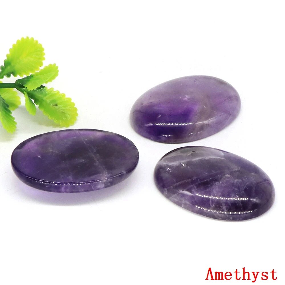 Кабошон аметист 30x40 мм Фиолетовый, 10pcs, Amethyst