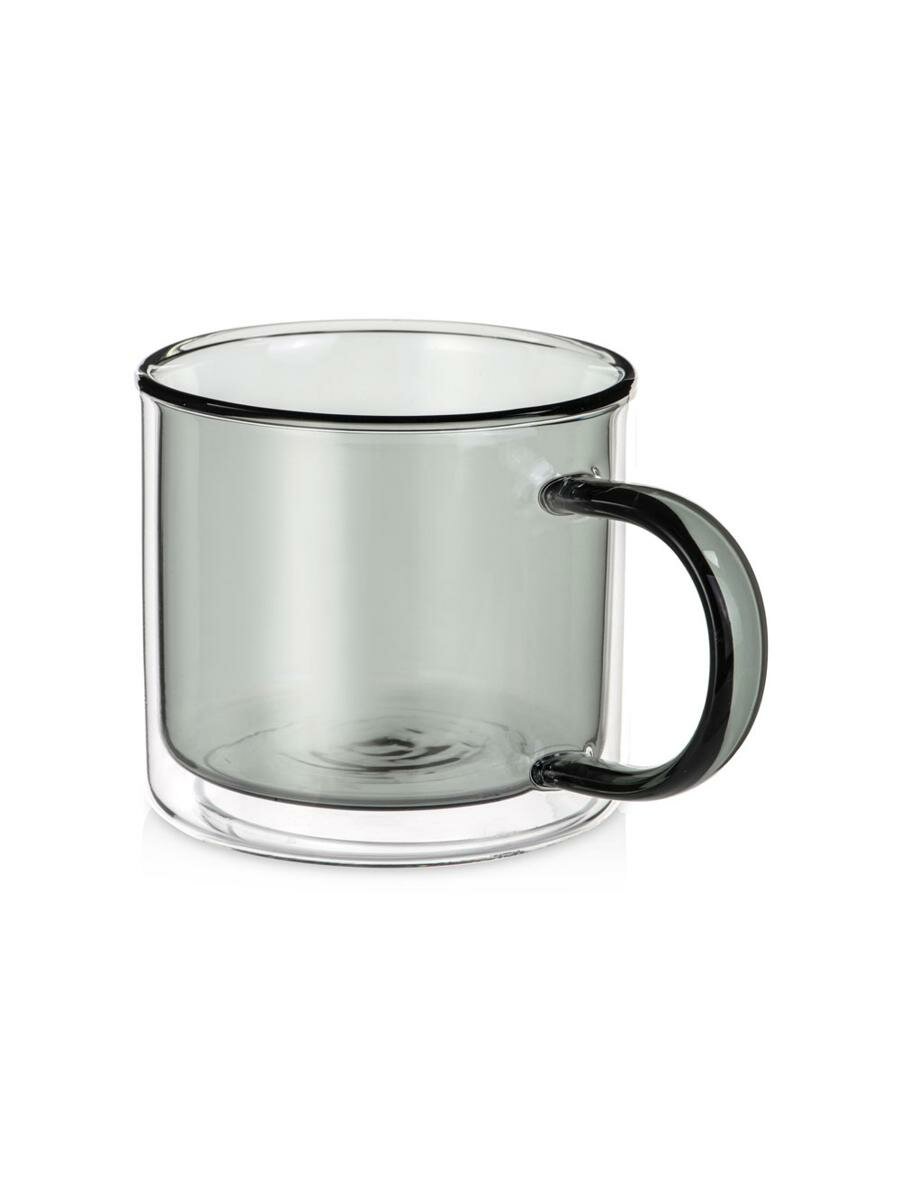 Кружка с двойными стенками «Office», 290 мл, цвет черный прозрачный