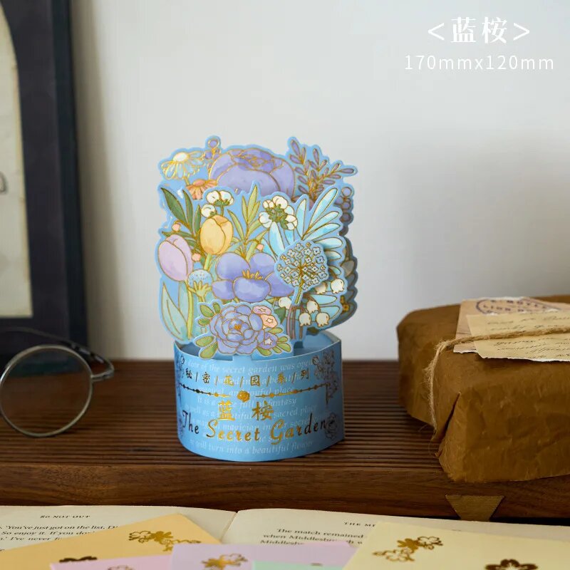 3D открытка с цветами LA