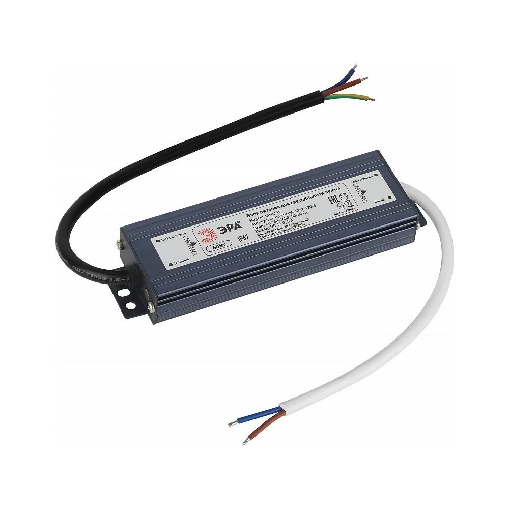 Блок питания ЭРА LPLED 60WIP6712VS Б0061136 герметичный, защита IP67, для светодиодных лент, выход