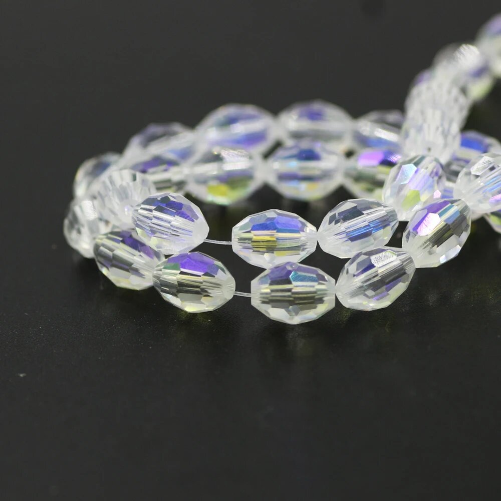 Хрустальные бусины ZHUBI оливкового цвета 4x6mm 65pcs, imported color