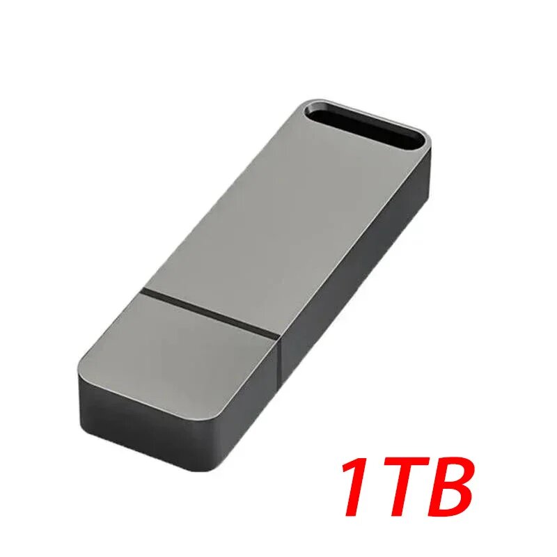 USB-флешка 16 ТБ, металлическая, USB 3.2 Grey 1TB
