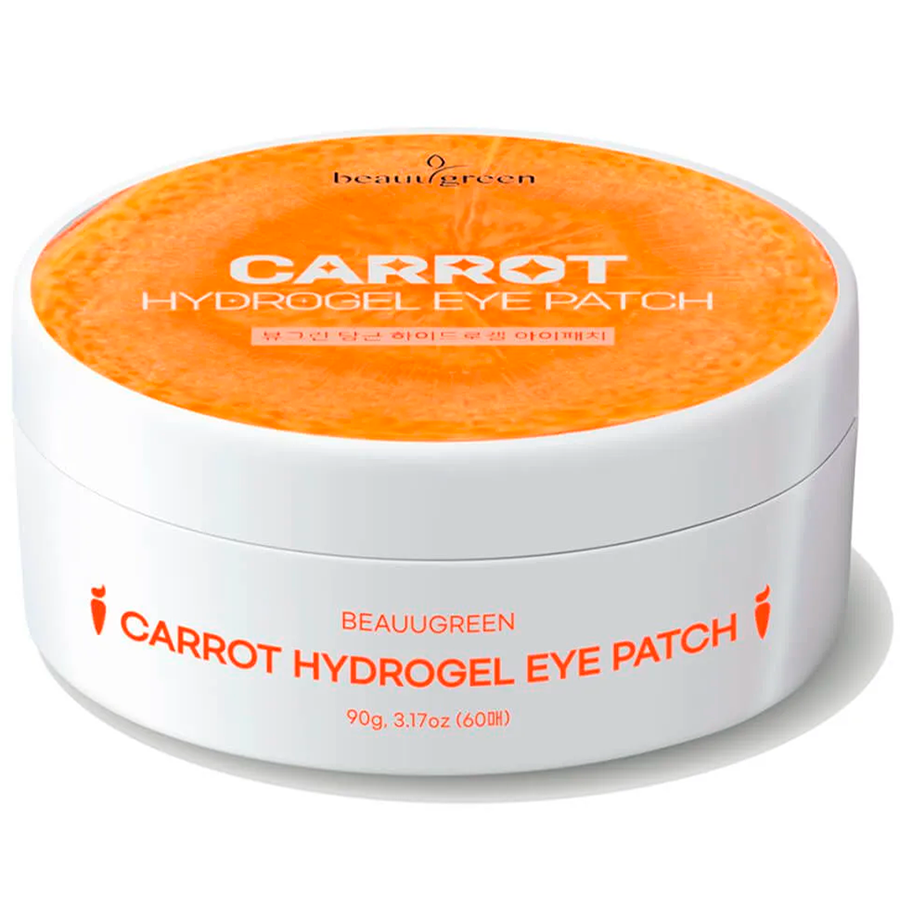 BeauuGreen Антиоксидантные гидрогелевые патчи с морковью Carrot Hydrogel Eye Patch 60 шт (30 пар)