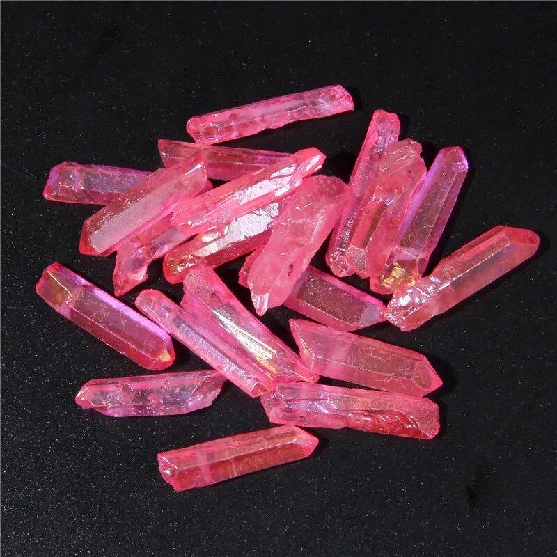 Градуированные фиолетовые бусины из кварца RISYF Розовый, 30 pieces, NO.9 Red Pink