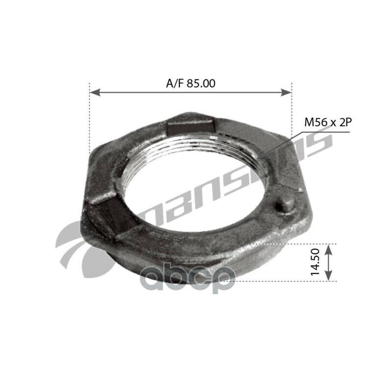 Гайка ступицы ! под штифт M56x2 H14,5 SW85 SAF Mansons арт. 600162