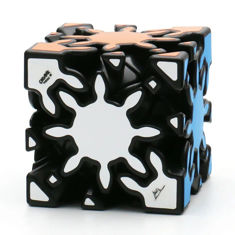 Головоломка Calvin's Gear Skewb черная/белая/синяя/ледяной синий
