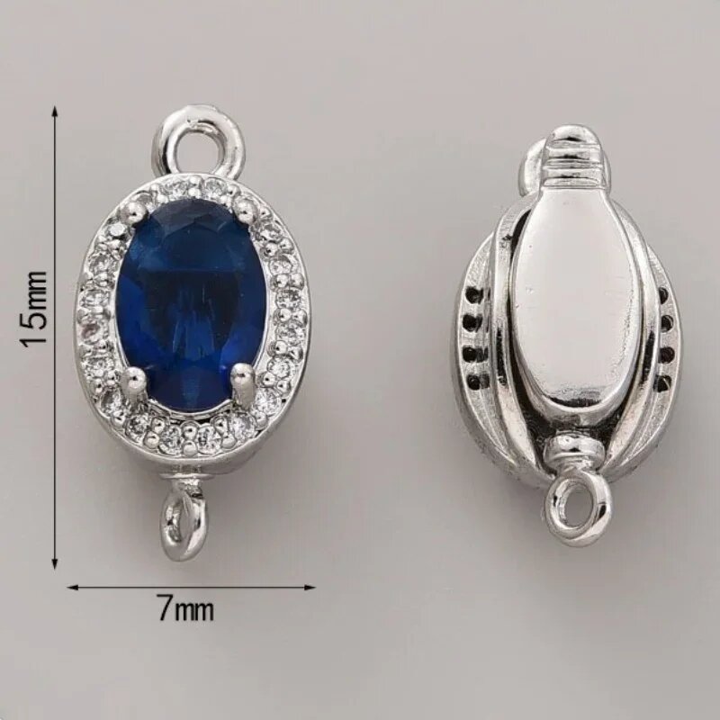 Застежка для браслета и ожерелья, серебряного цвета, TN-LJK73-Silver