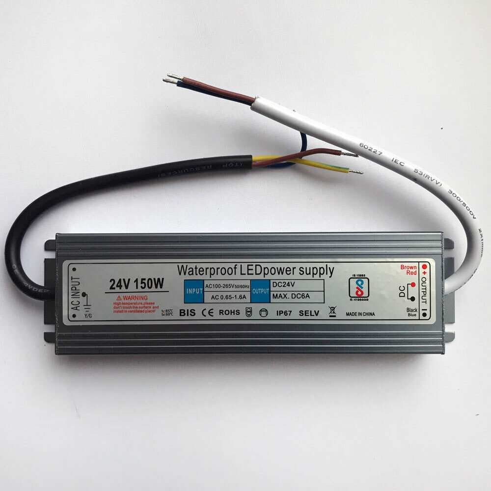 Блок питания, 24 Вольт DC, 150 Ватт, алюминиевый, компакт , IP67