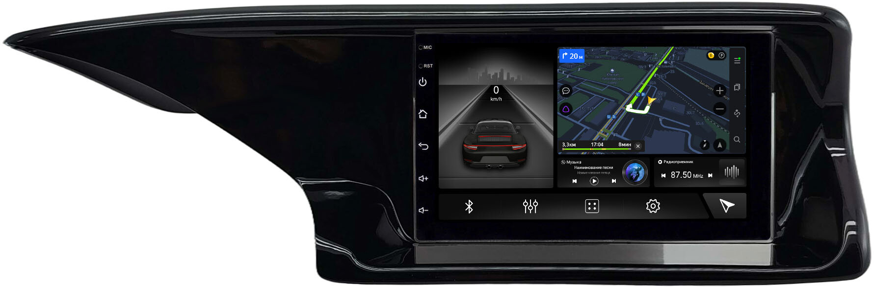 Штатная магнитола Lada Priora 2013-2018 (глянцевая) Canbox M-Line 9863-RP-1983-514 Android 10 (4G-SIM, 2/32, DSP, QLed)