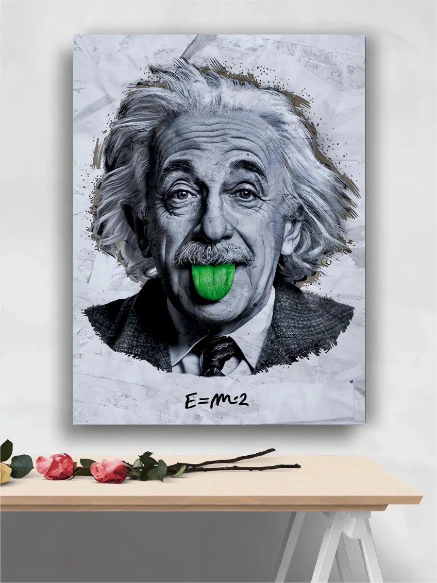 Картина на дереве OSB "Эйнштейн"