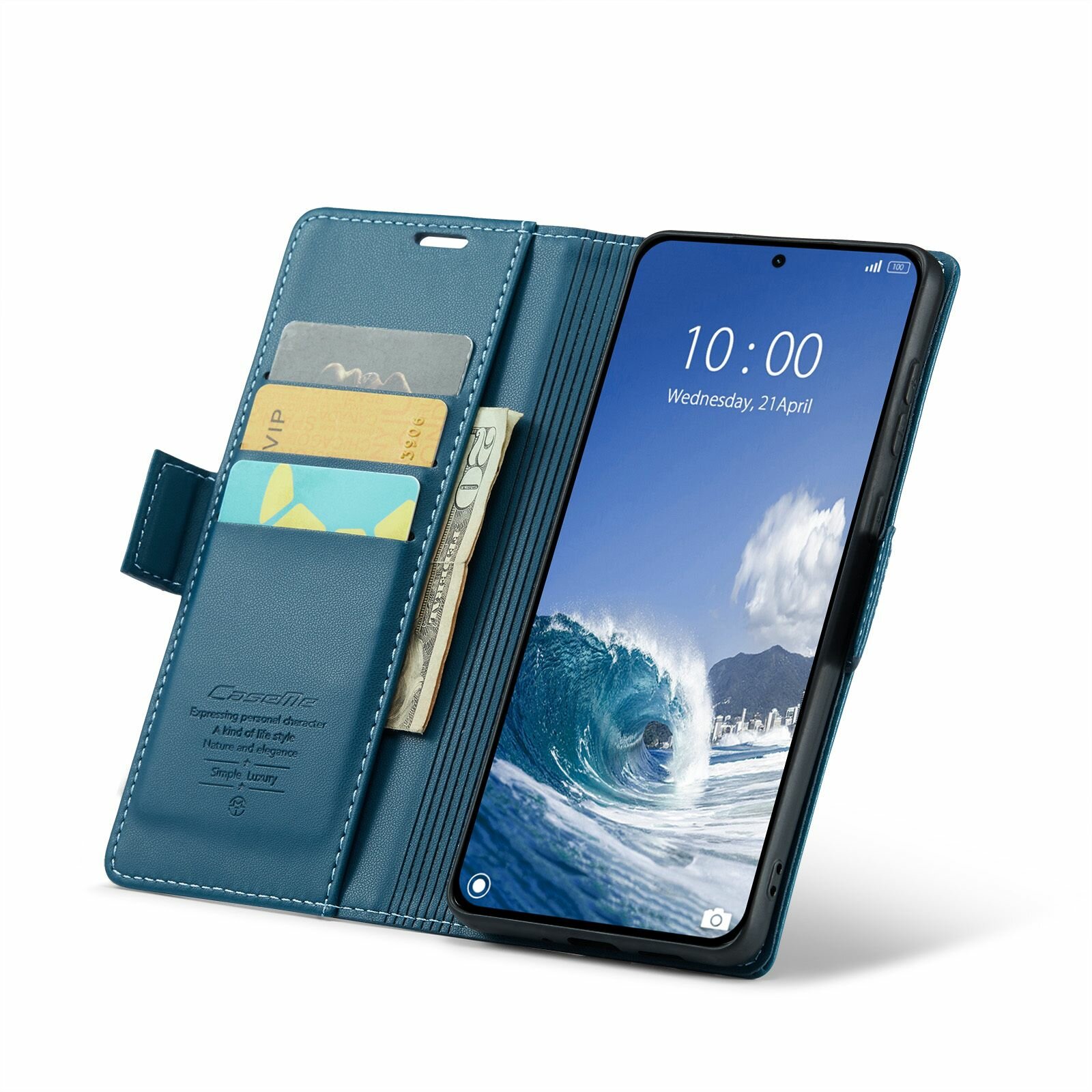 Чехол-книжка CaseMe Smooth Xiaomi 14T Pro синий
