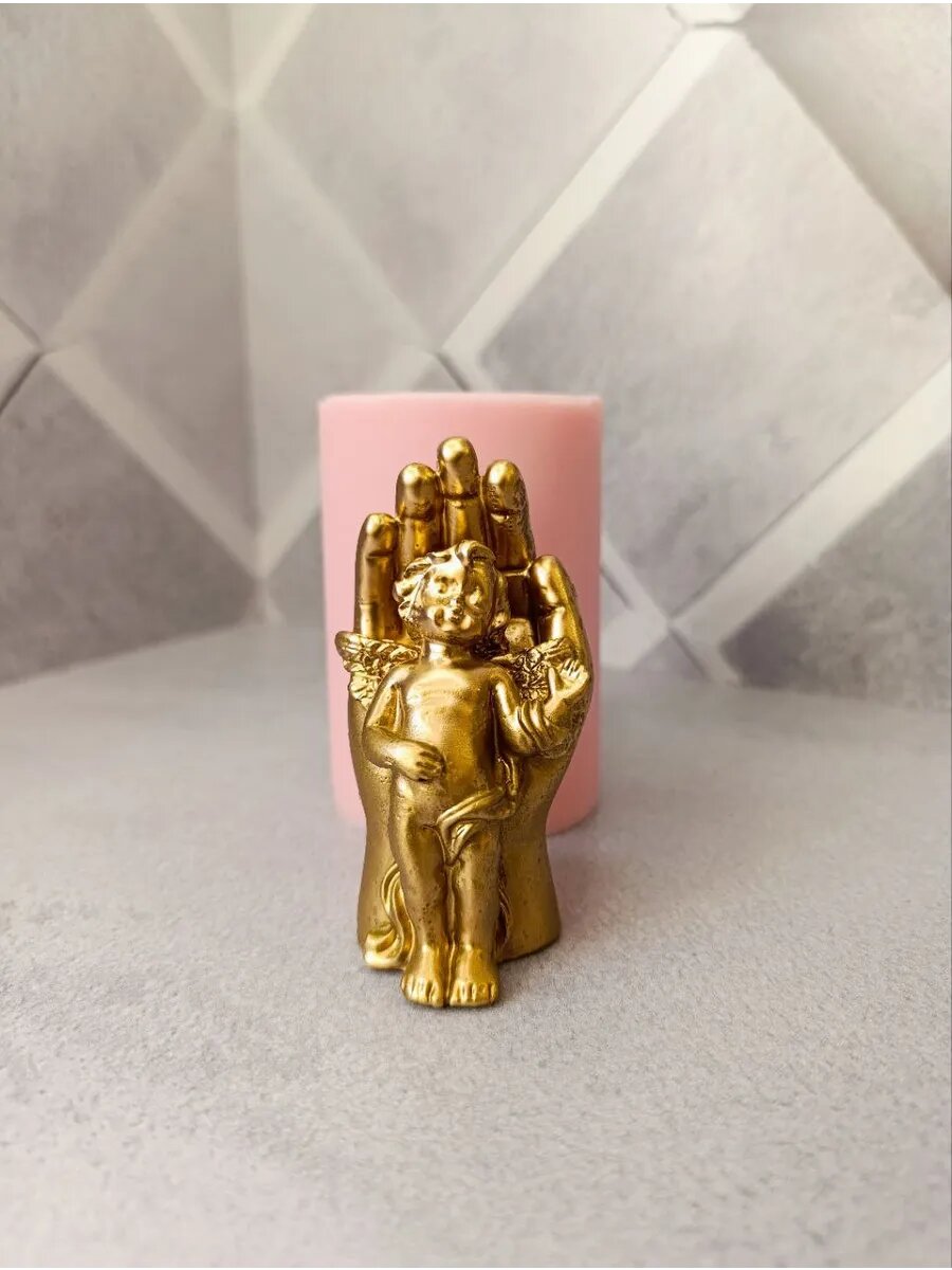 Молд силиконовый "Мамина ладонь". Высота готового изделия 8,5 см.