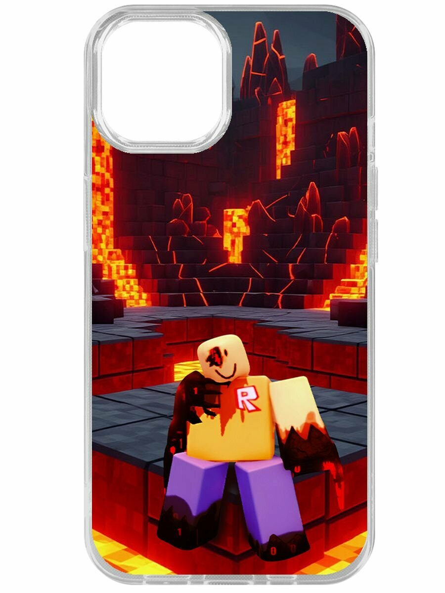 Чехол-накладка Krutoff Clear Case Roblox-Форсакен Джон Доу (Forsaken John Doe) для iPhone 15