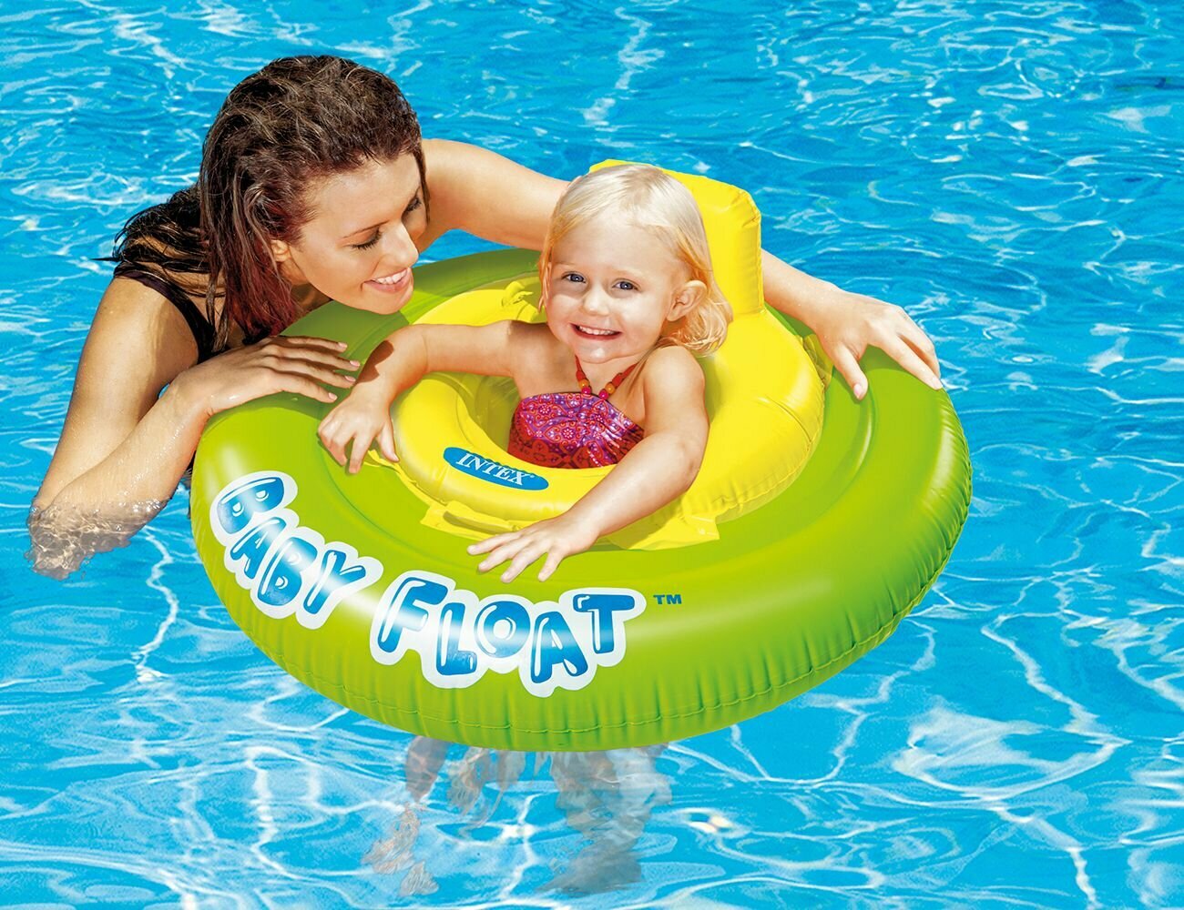 Детский надувной круг с трусами Маленький Плот, диаметр 76 см, от 1 до 2 лет, 56588-зел