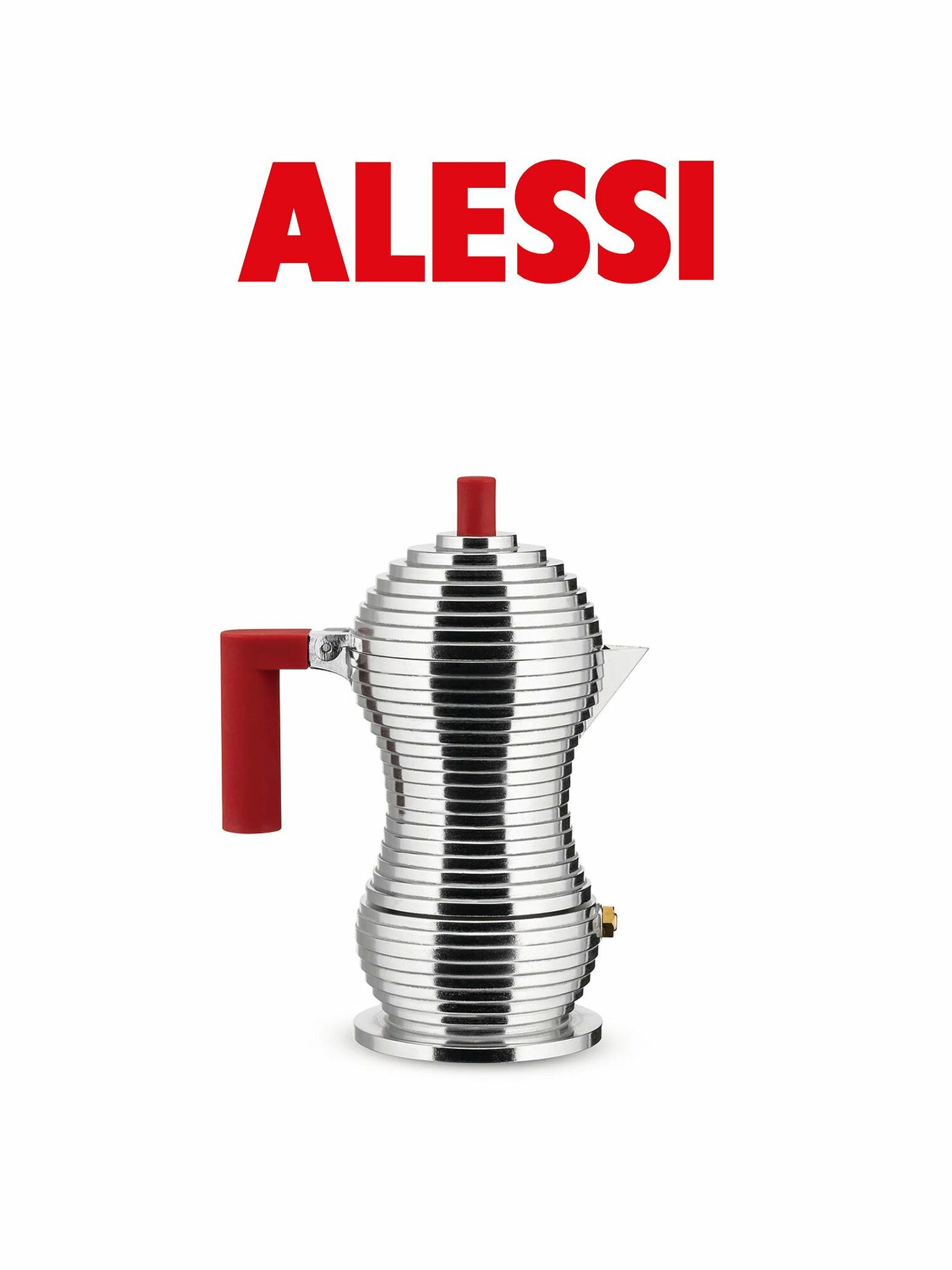 Гейзерная кофеварка Alessi "Pulcina" MDL02/1 R, красный, чашка 1