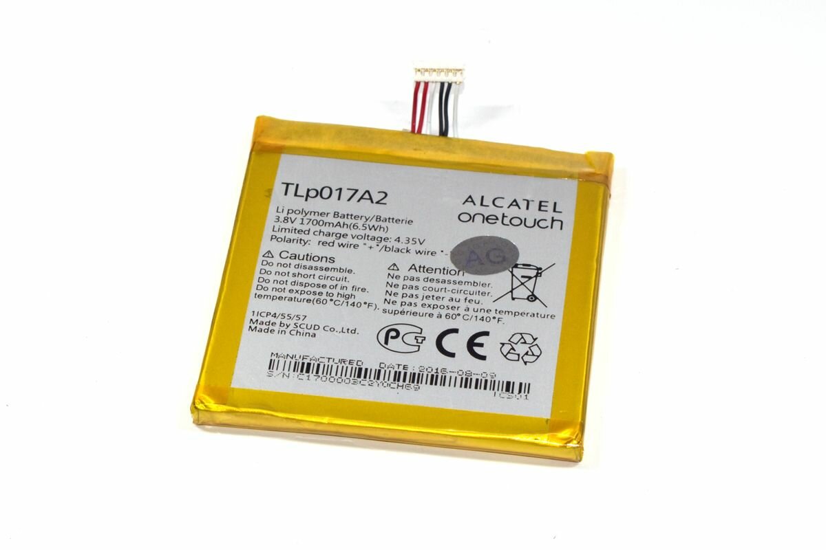Аккумулятор для ALCATEL TLp017A2/TLp017A1 One Touch Idol Mini 6012/6012D/6016X 1700 мАч