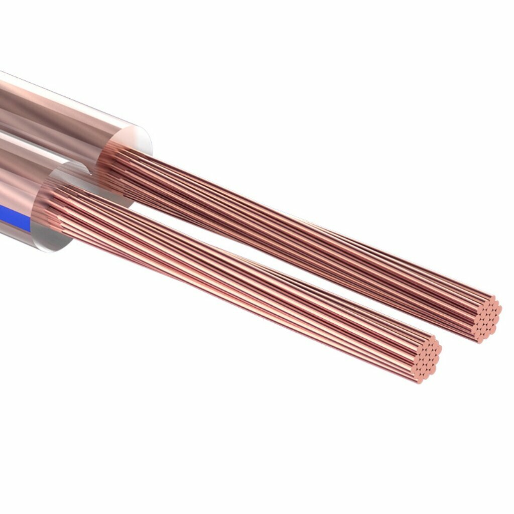 Провод акустический, 2х2.5 мм², 100 м, прозрачный, Rexant, BL, 01-6208-3