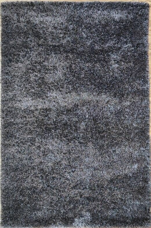 Ковер Ковровый дом Indien Shaggy, ручной работы, светло-серый, 1,15x1,75 м