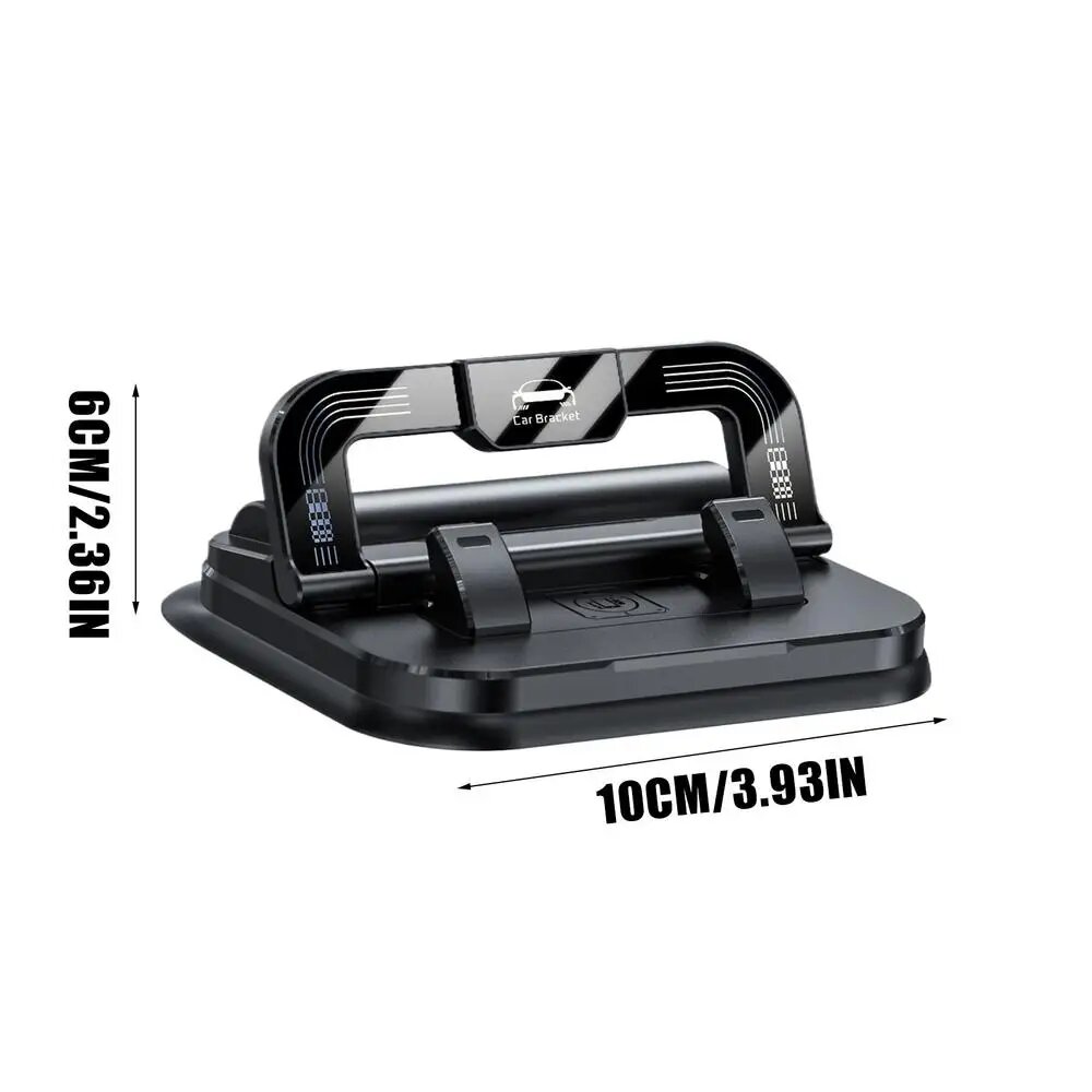 Автомобильный держатель для телефона с номером, крепление для мобильного телефона 2-в-1, Black
