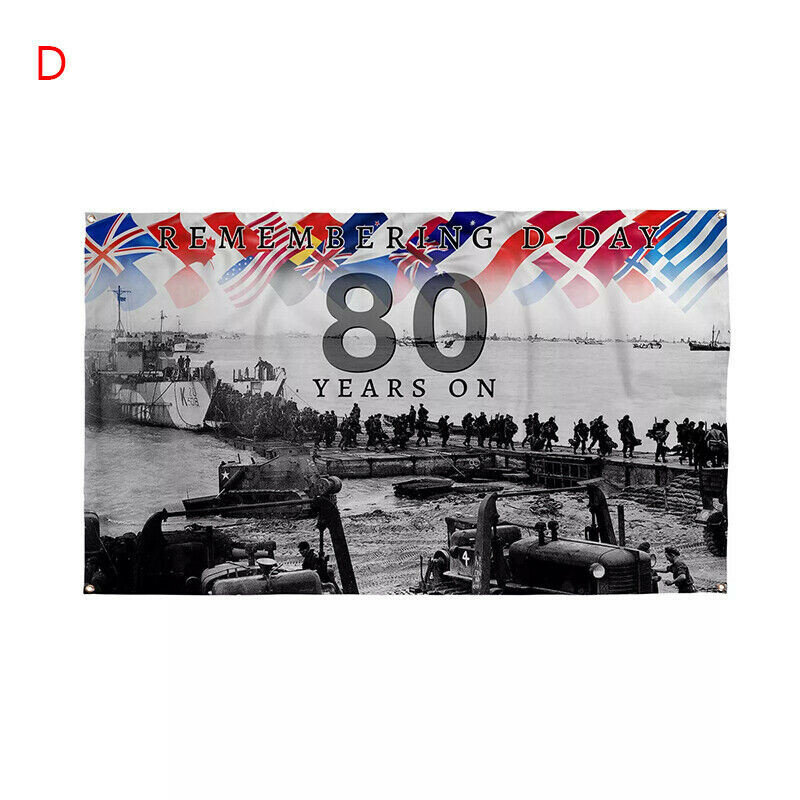 Флаг commemorative d day из полиэстера для празднования 80 летия, login, 90x150 см