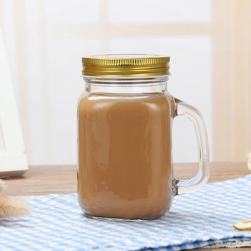 Чашка с ручкой, стакан с соломенной крышкой, ручка большой емкости, чашка500ml