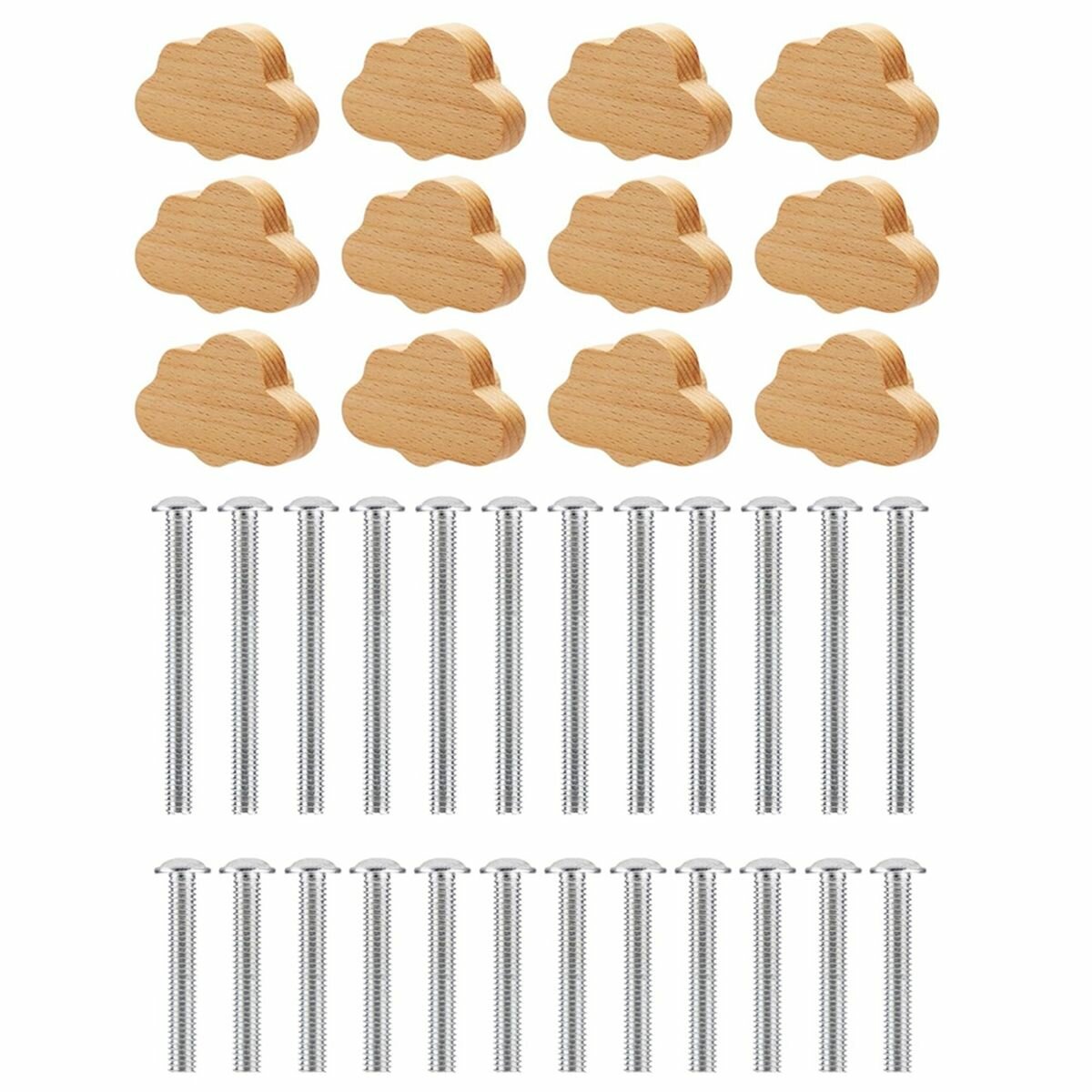 Ручки для ящиков из бука, ручки для комода в форме облака из дерева