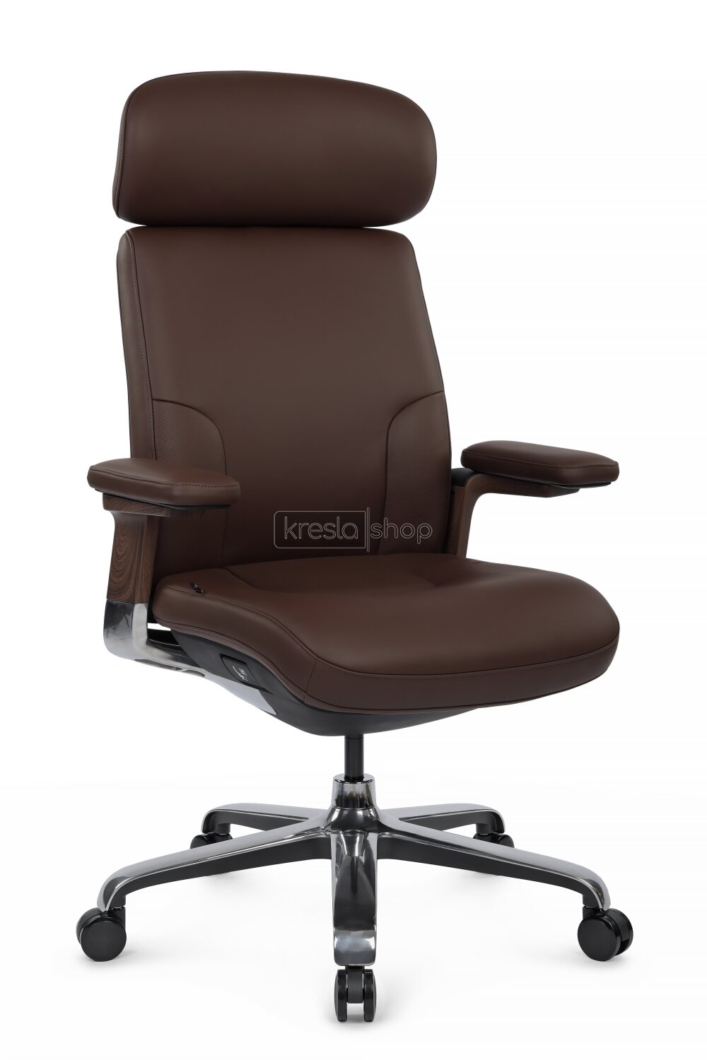 Кресло для руководителя Riva Design Марк / Mark FK006-A коричневая кожа