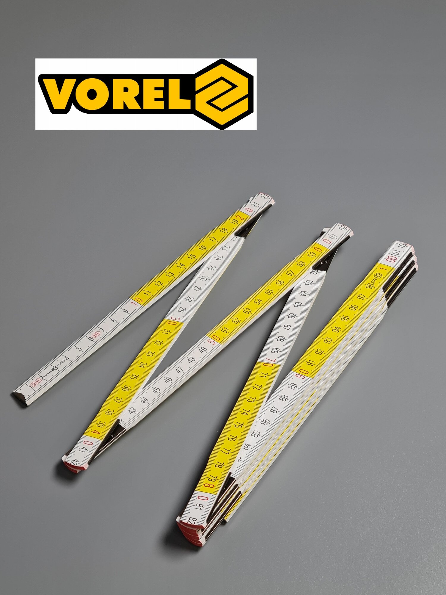 Метр складной деревянный VOREL PERFECT B-Z 2 м 15006