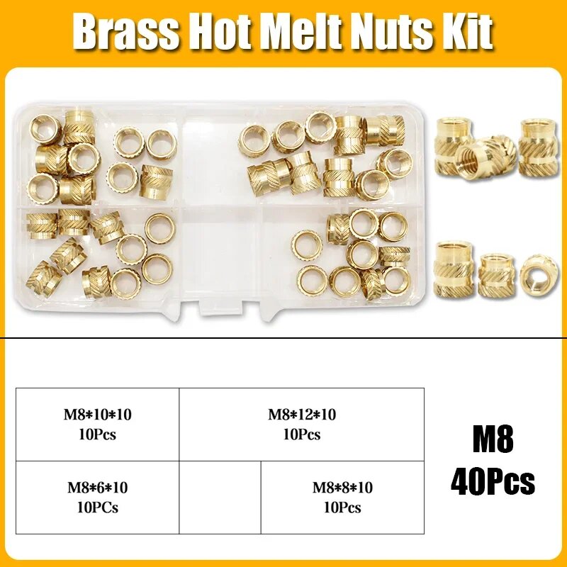 Латунные вставные гайки YMAX M2-M8 M8 Heat Insert